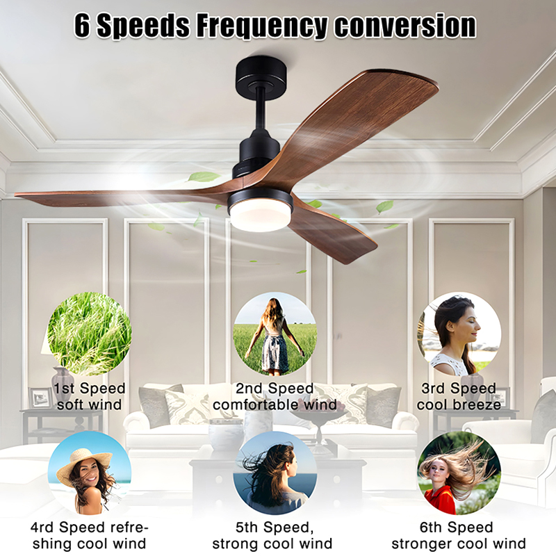 GOGEOUS Ceiling Fan with Light 48/42" DC Motor Mute Energy Saving ...