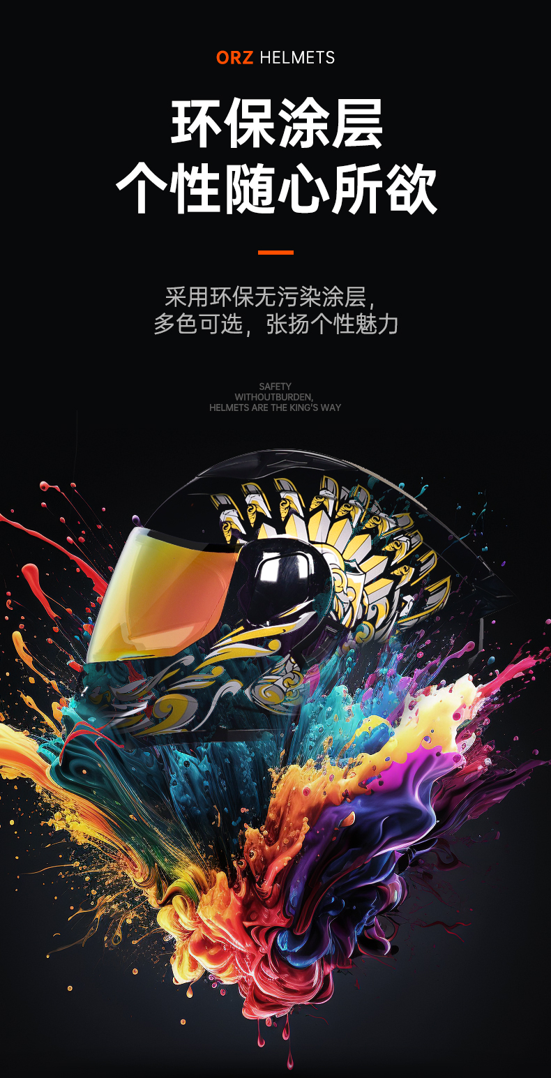 New ORZ motorcycle facelift helmet with dual mirror film head helmet ...