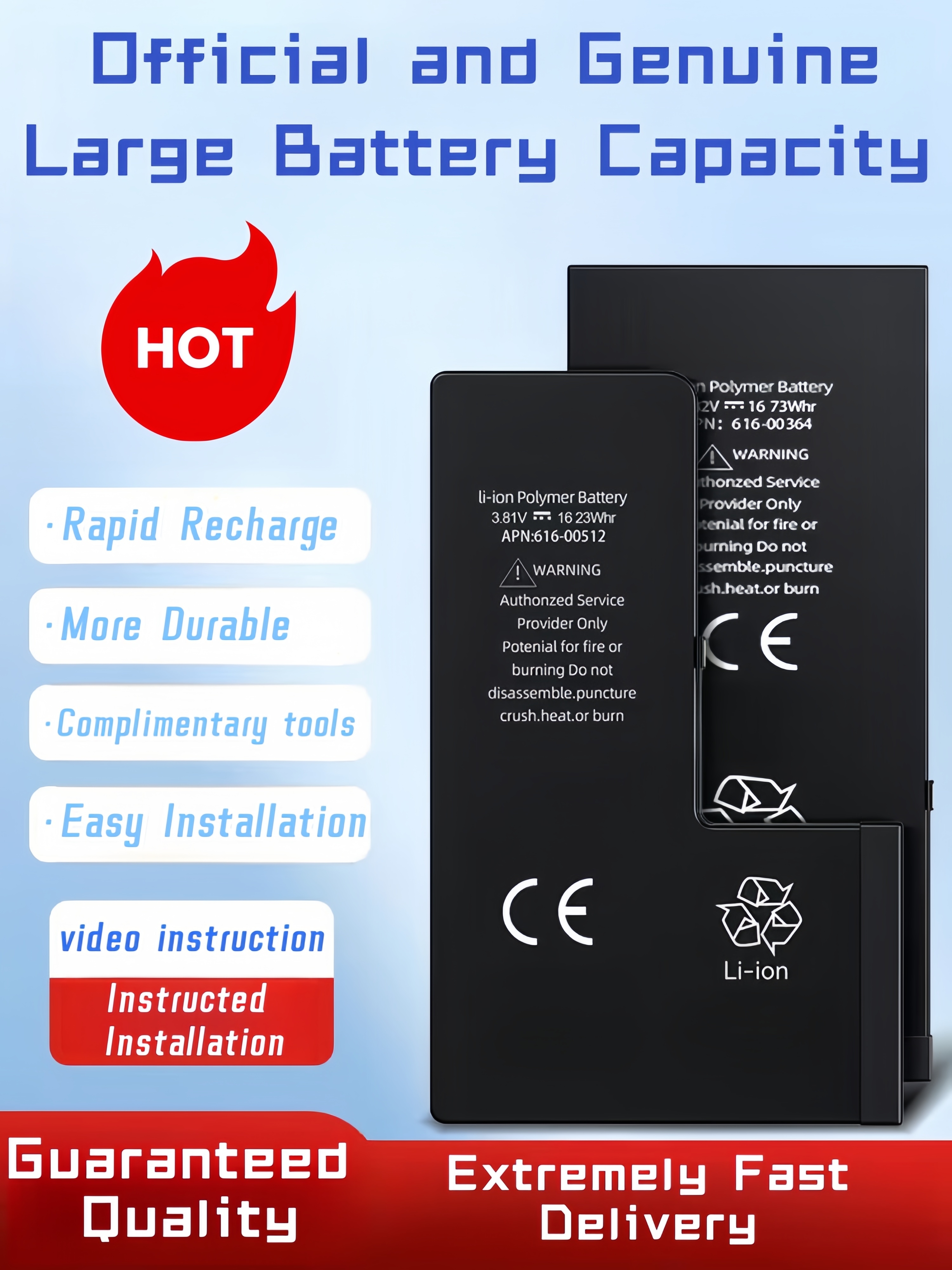 High capacity Phone Battery For IP 12 12mini 12Pro 12Pro Max full range ...