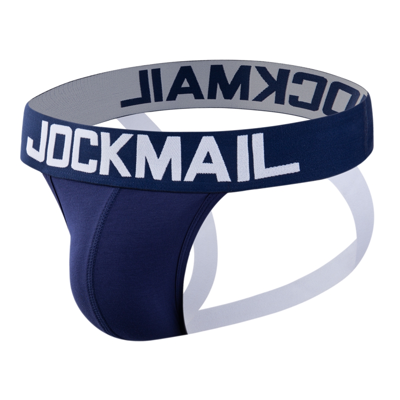 JOCKMAIL Men's Cotton Jockstrap - U-Convex Pouch Thong Underwear for ...