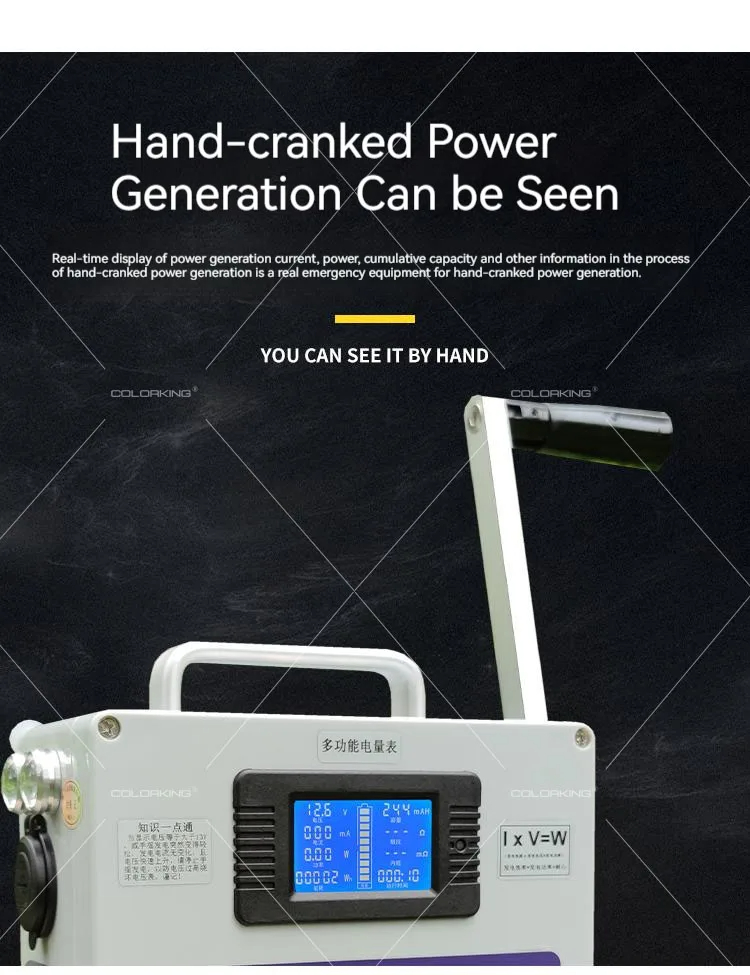 ⭐Hand Crank Generator USB Mobile Phone Charging Treasure High Power ...