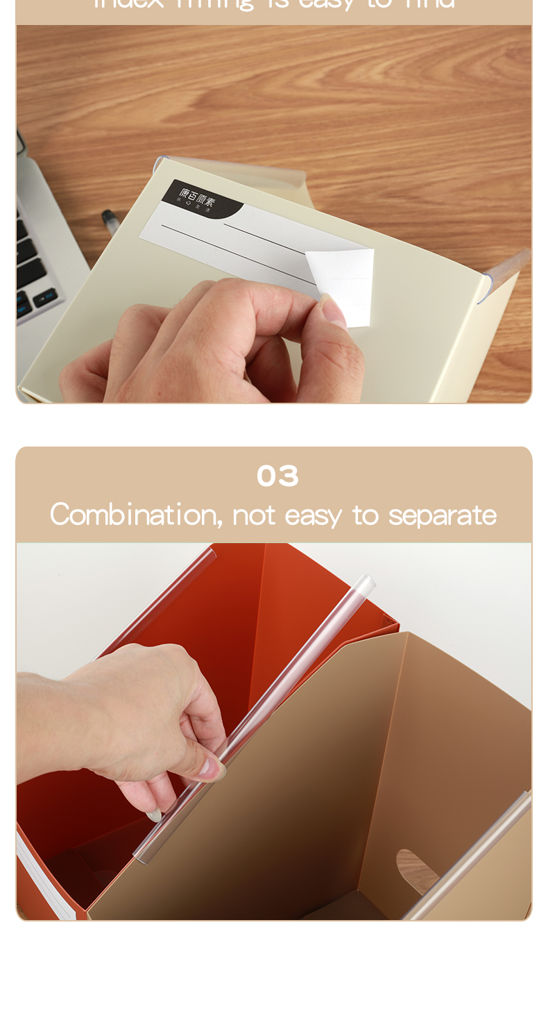 1PC Foldable book storage box student book standing storage box ...