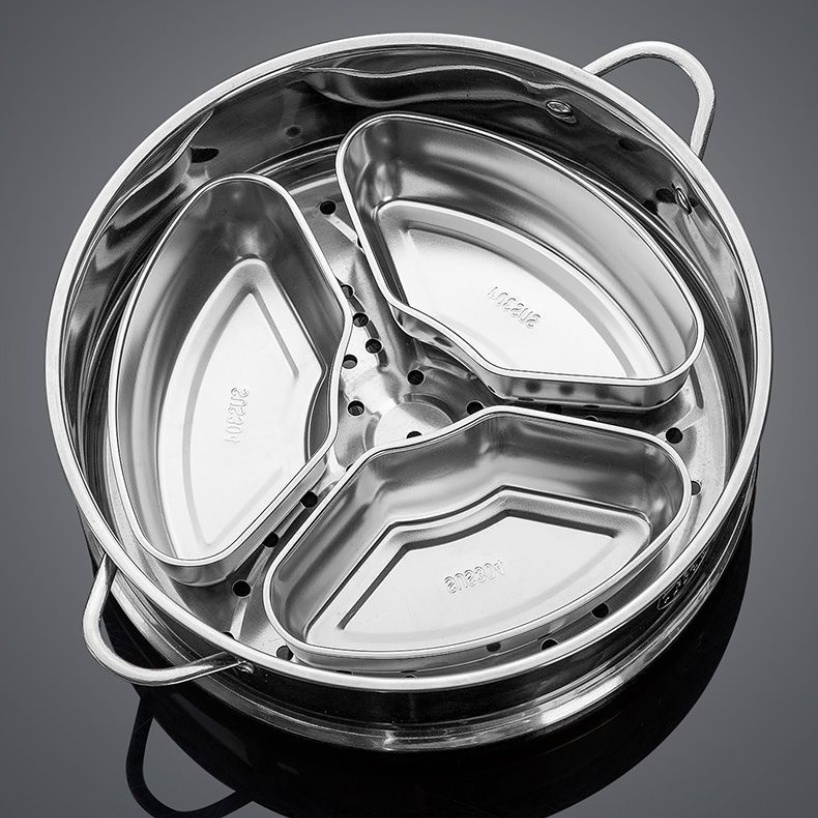 3pcs 304 stainless steel fan-shaped steaming tray rice cooker steaming ...