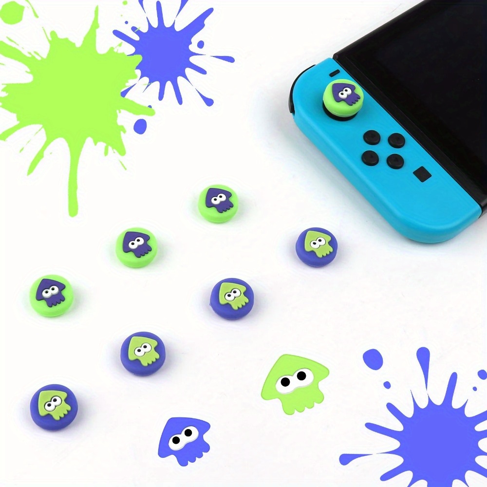 4Pcs Silicone Soft Thumb Grip Caps Nintendo Switch & Switch Oled / Lite ...