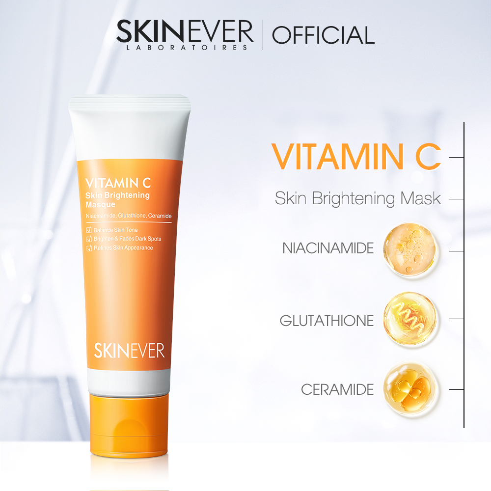 SKINEVER Vitamin C Skin Brightening Facial Mask Moisturizing Lightening ...