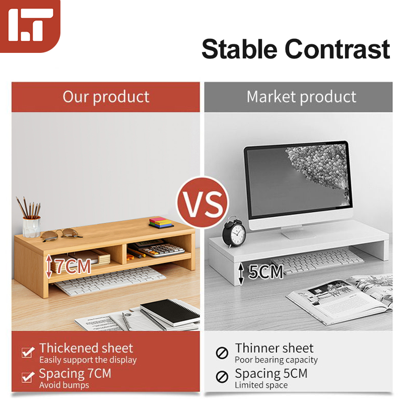 Desk Organizer Rack Monitor Stand Computer Monitor Screen Shelf ...