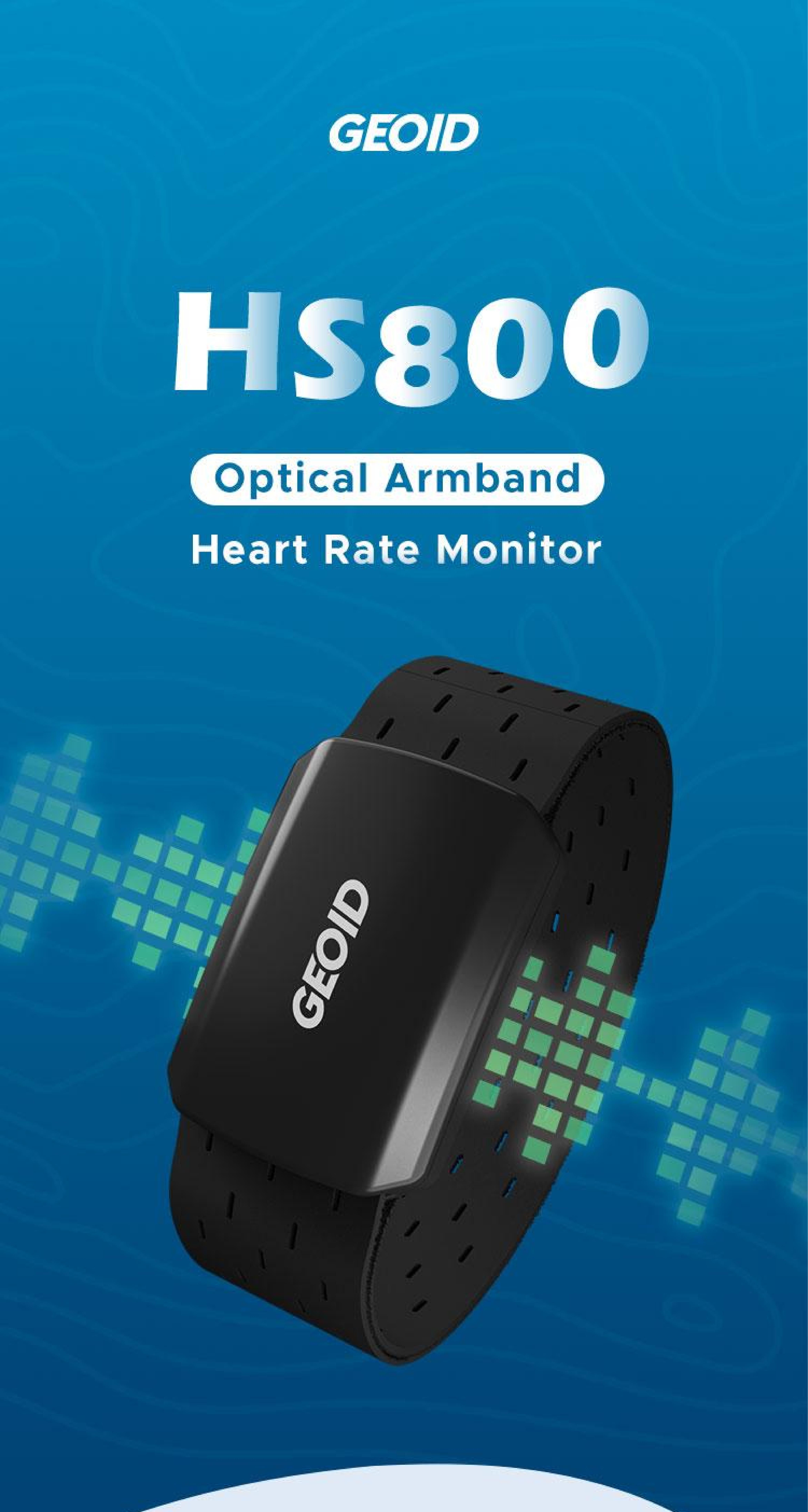 Geoid HS800 ARM Heart Rate Monitor Bluetooth ANT+ IP67 Waterproof ...