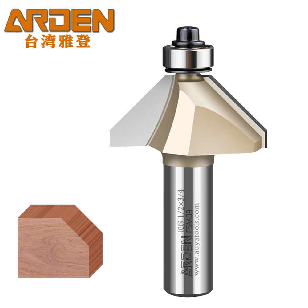 ARDEN 45 Degree Chamfer Router Bit 45° Woodworking Bevel Trimming ...