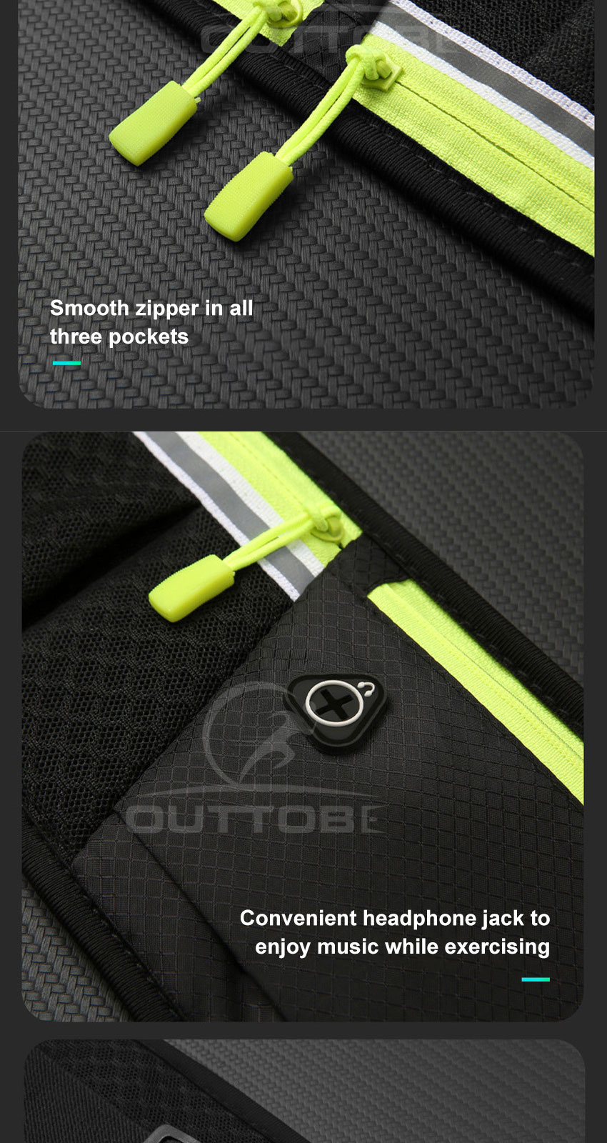Outtobe Jogging Bag Reflect Light Beg Porch Beg Running Women Sports ...