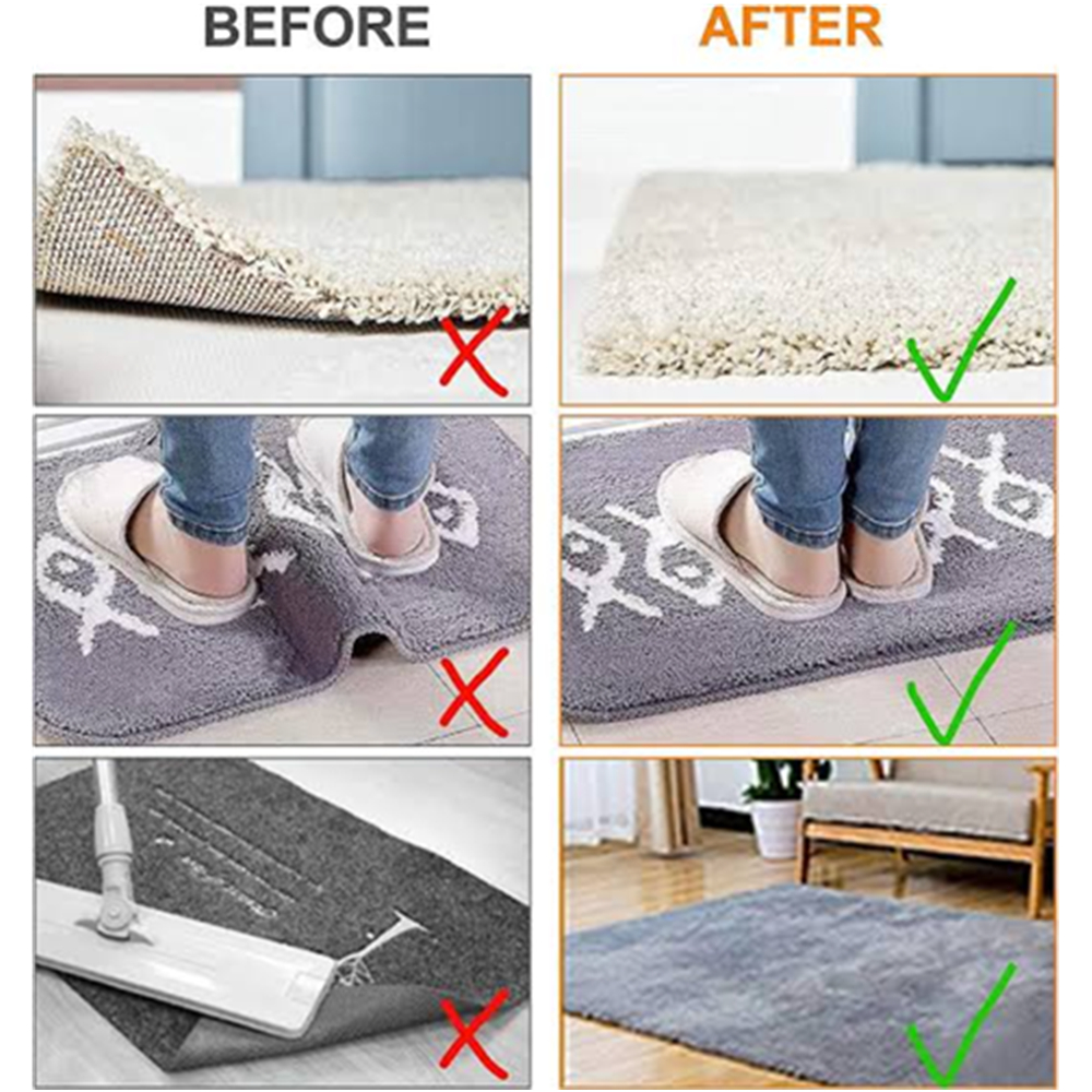 Reusable Non-Slip Carpet Stickers: Washable Rug Adhesives to Prevent ...