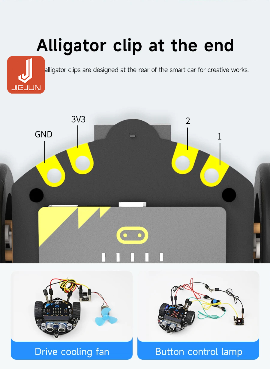 Microbit V2 Mini Smart Robot Car Kit Line-tracking Obstacle Avoidance Support Python Programming ...