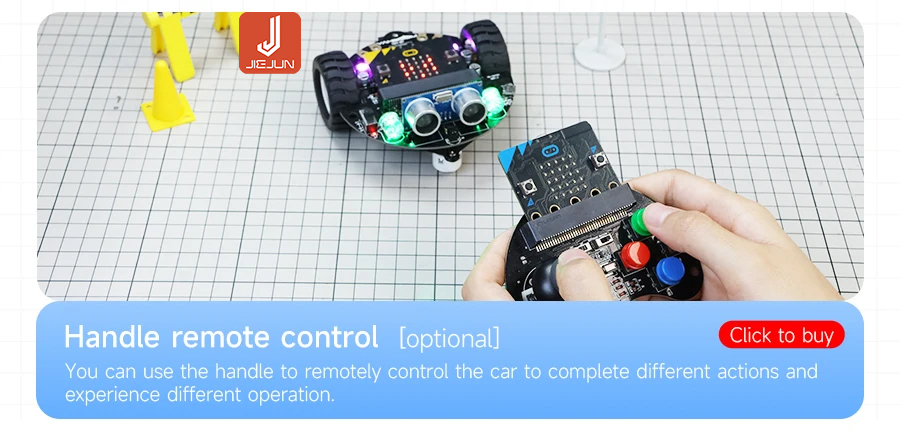 Microbit V2 Mini Smart Robot Car Kit Line-tracking Obstacle Avoidance Support Python Programming ...