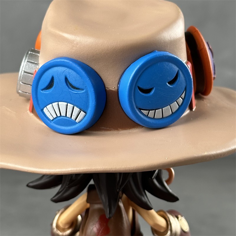 15cm One Piece Anime Figure Portgas D Ace GK Ultrablue Cowboy Ace ...
