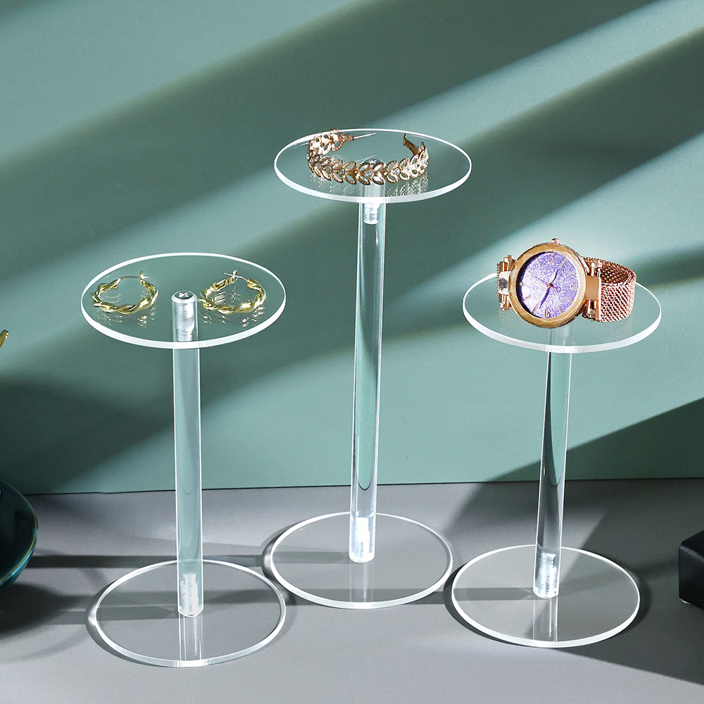 3Pcs Acylic Jewelry Display Earring Necklace Watch Stand Small ...