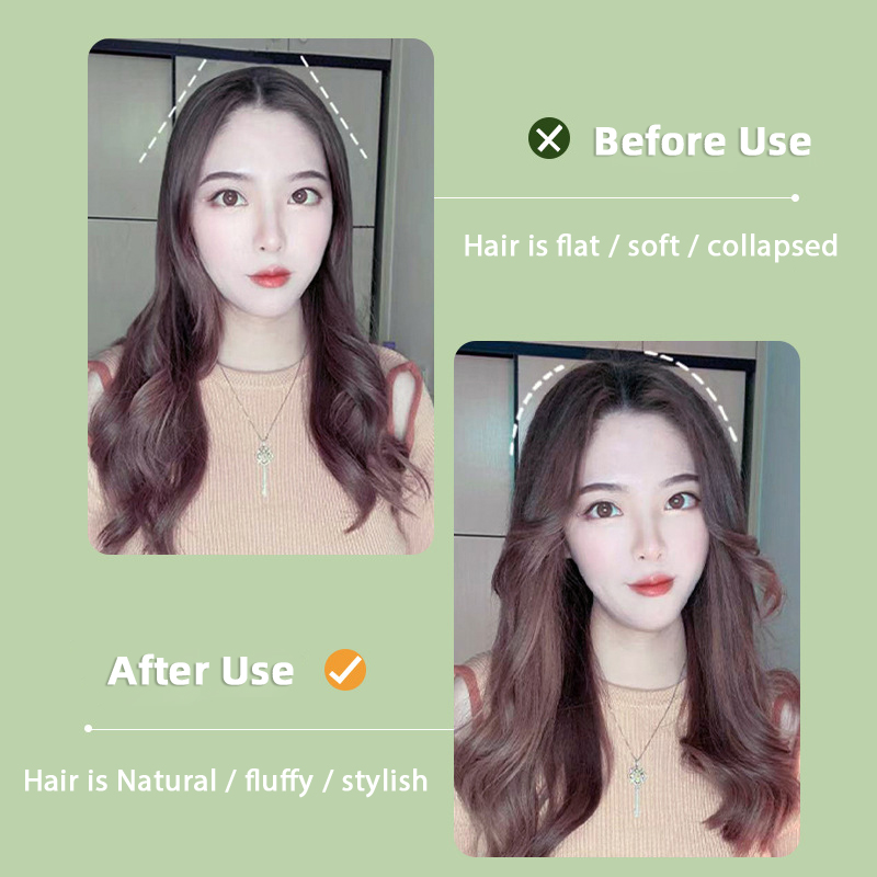 HODEKT Bangs Curling Splint Hair Root Fluffy Clip Hair Curler Styling ...