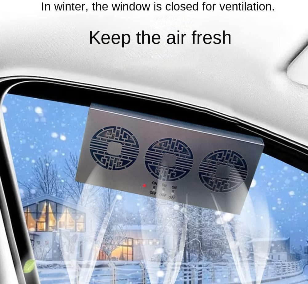 【Ready stock】USB Car Exhaust Fan 3 Fans 4000RPM Window Cooler Fan ...