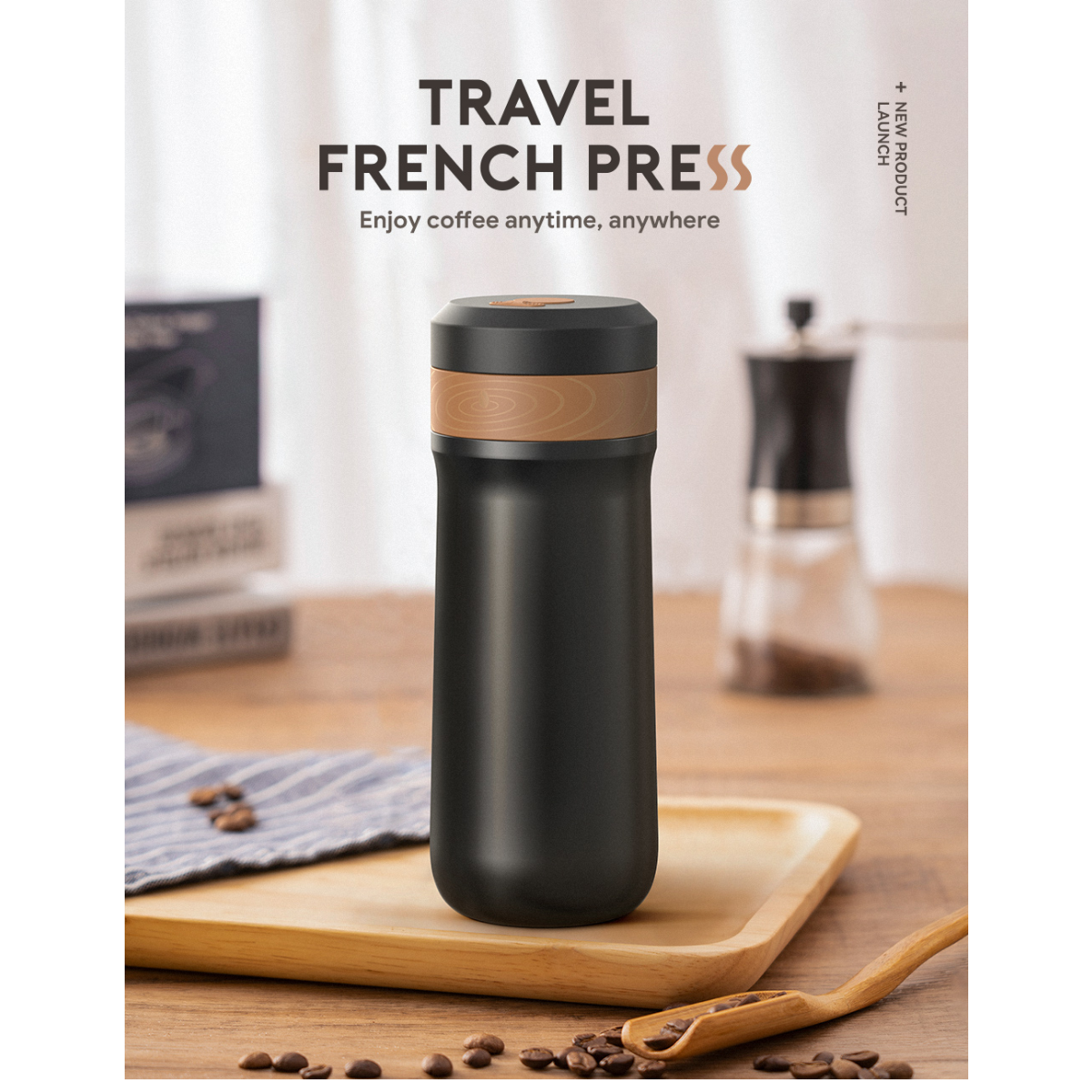 【i Cafilas】[FK11] Portable French Press Coffee Maker With Unique Filter ...