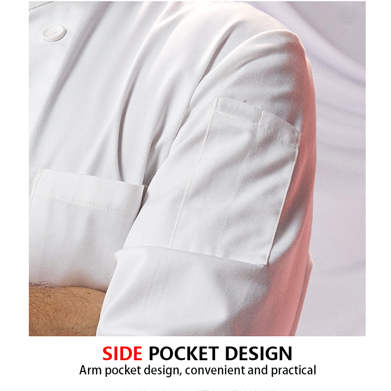 Chef Uniform Short Sleeve Baju Chef Lelaki Chef Jacket Kitchen ...