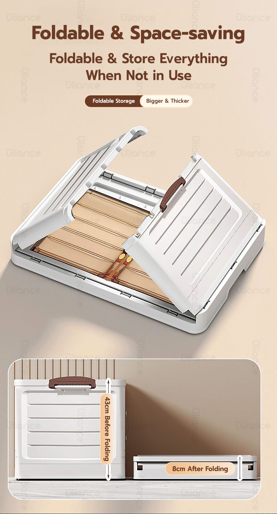 Uliance 40-65cm(W) 2/3/4/5/6 Layers Foldable Storage Cabinet Double ...