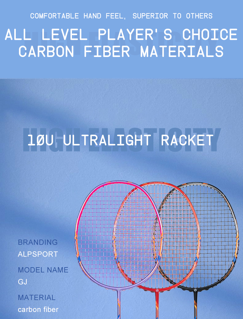 ALPSPORT GJ 10U【Free Shipping + Free Racket Bag】52g Max 35LBS ...