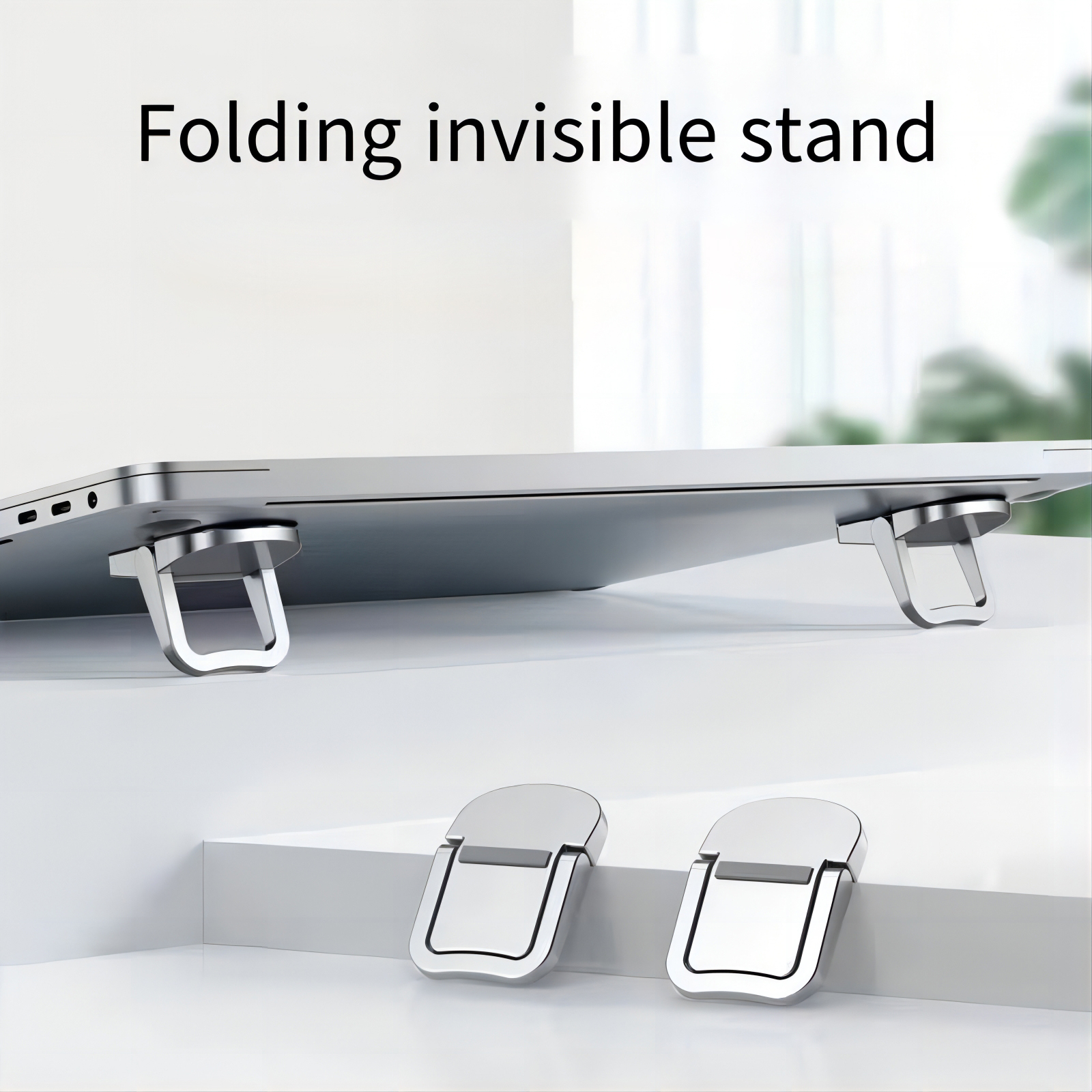 Metal Laptop Stand Portable Invisible Foldable Notebook Bracket ...