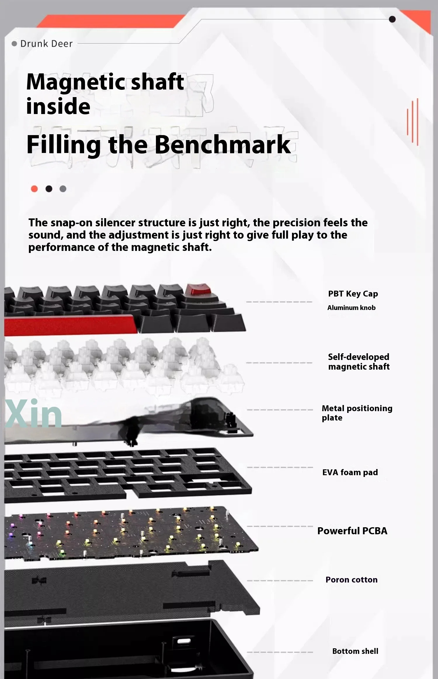 DrunkDeer G60 Wired Magnetic Keyboard RGB Driver Adjustable Hot ...