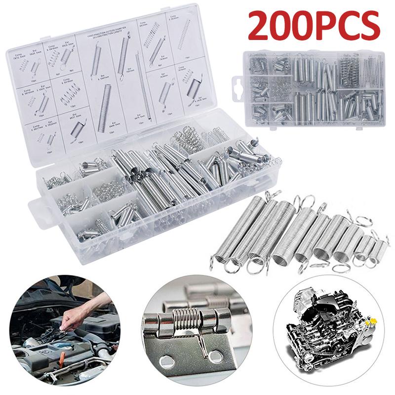 200PCS/Set Hardware Tension Springs Compression Spring Set in Box 20 ...