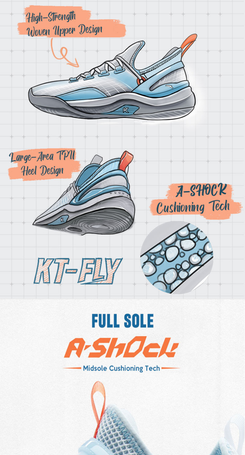 [Klay Thompson] ANTA Men KT FLY Basketball Shoes Training Outfield PRO ...