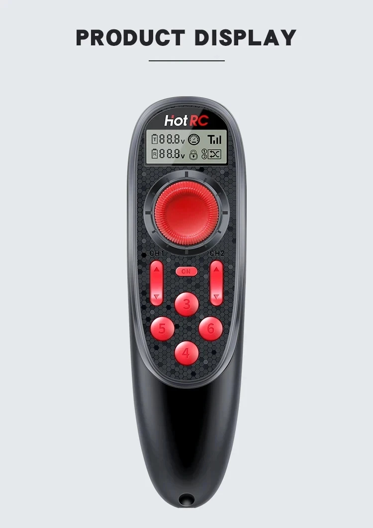 HOTRC DS-600 6CH 2.4GHz Radio System Transmitter Remote Controller with ...
