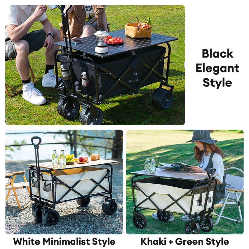 8inch Outdoor Trolley Wagon Foldable Cart Beach Shopping Camping Cart ...