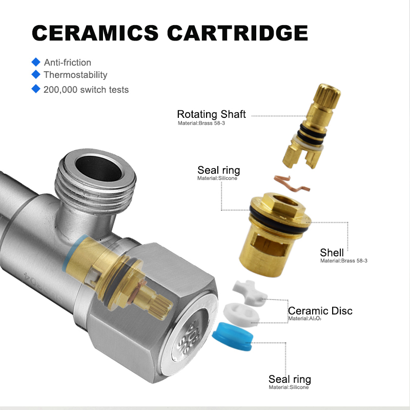 304 stainless steel bathroom angle valve basin faucet angle valve ...