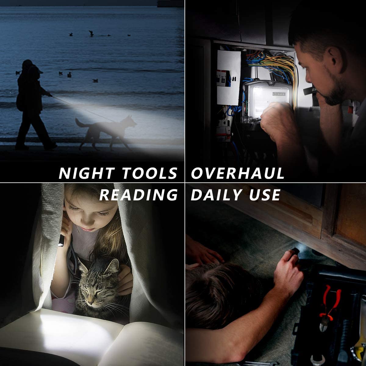 Alonefire X88 6500K 8x P35 LED High Bright Mini Palm Small Flashlight ...