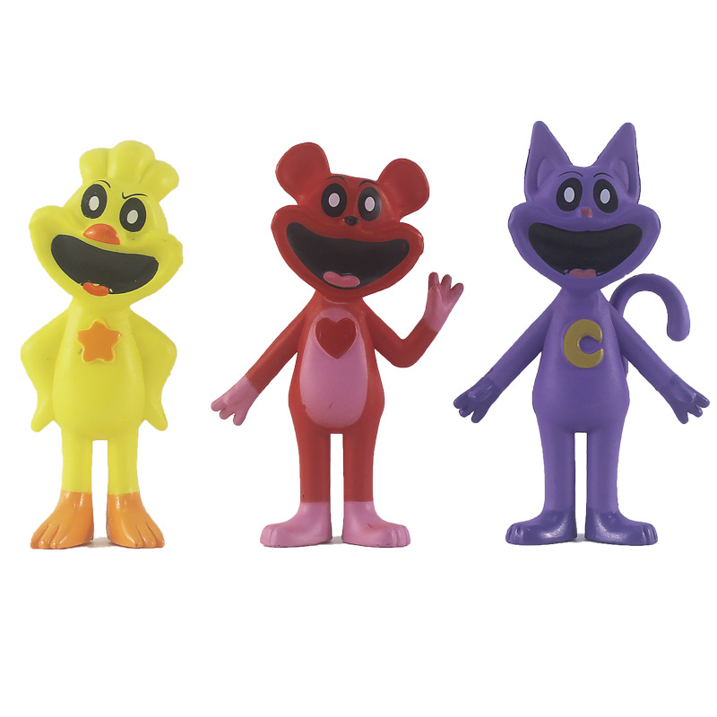 6Pcs/Set Smiling Critters Anime Game Figure Doll Scary Smiling Action ...