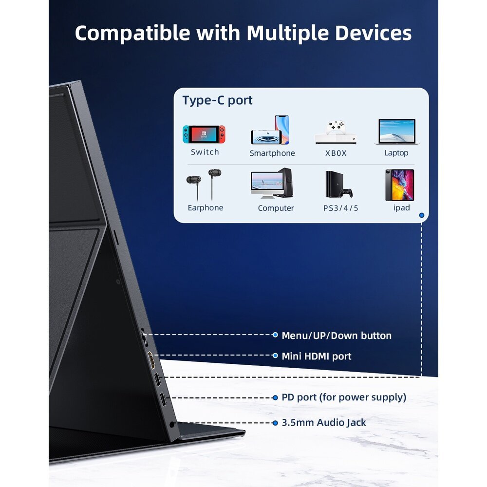 EXPOSE Portable 1080P FHD 60HZ LED Game Monitor 14 Inch | Shopee Malaysia