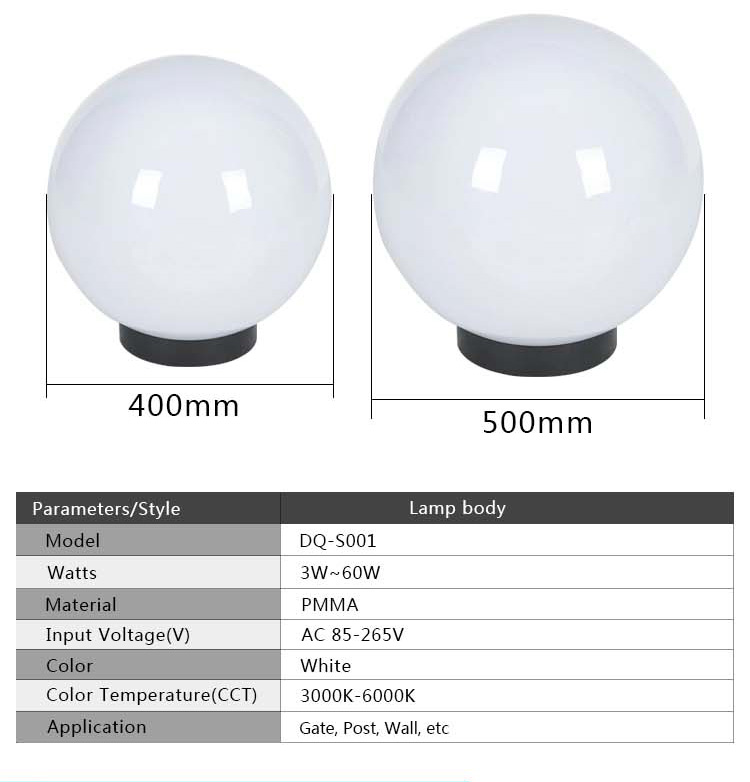 【READY STOCK】Outdoor Gate Light Opal Globe Light Weatherproof Outdoor ...