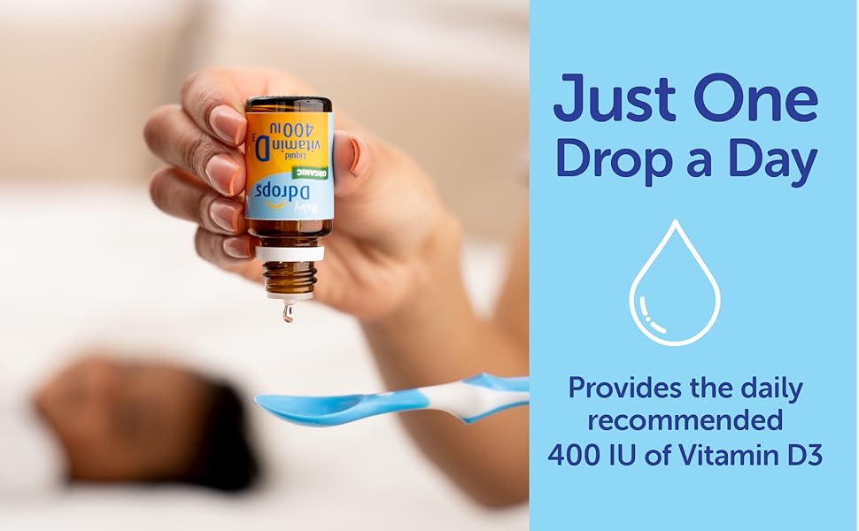 Ddrops Organic Baby 400 IU Daily Liquid Vitamin D3 Supplement (90 Drops/2.5 ml) | Shopee Malaysia