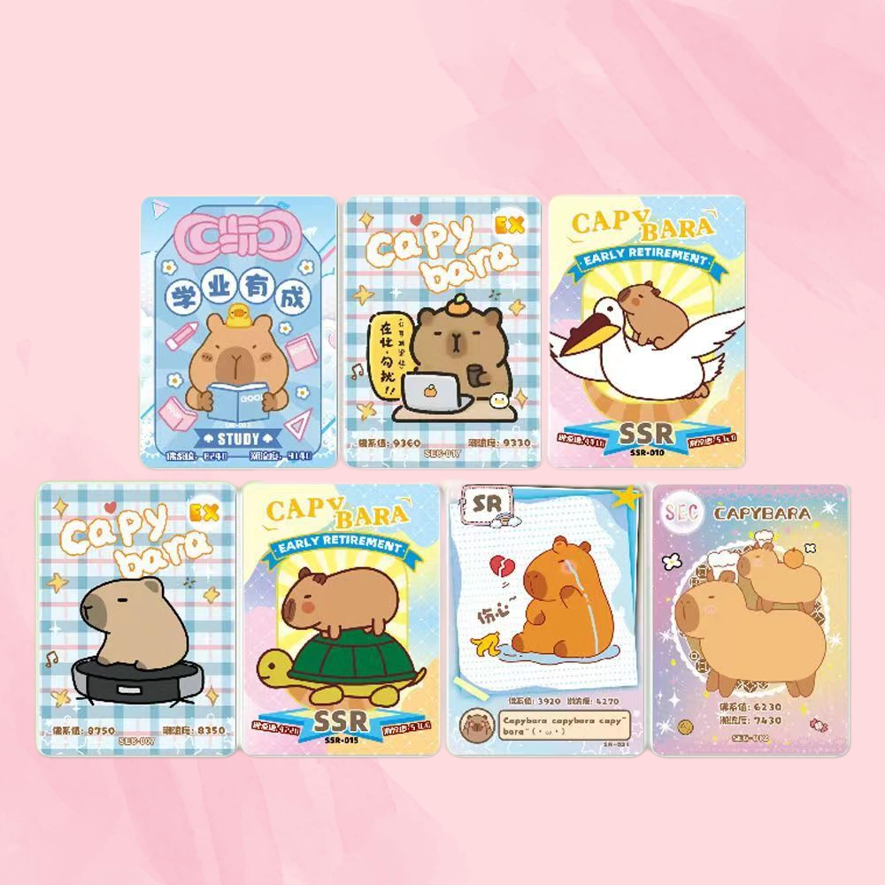 160 Capybara Flash Cards Cute Capybara Trading Collection Cards ...