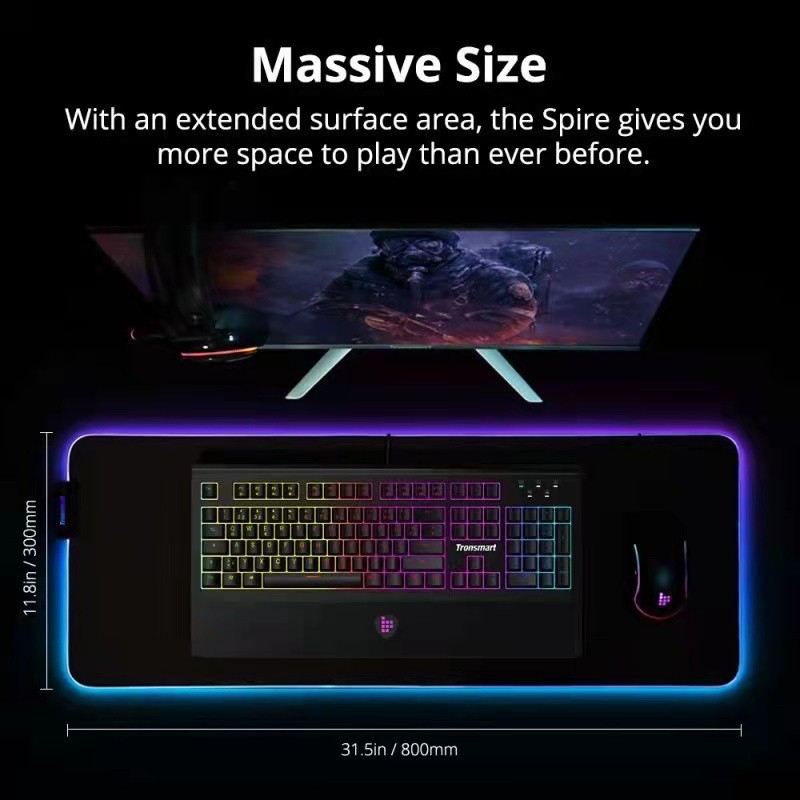 Mouse pad notebook colorful lighting laptop game mice mat USB RGB ...