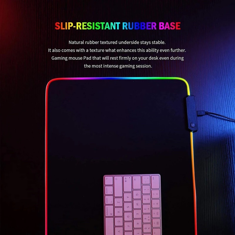 Mouse pad notebook colorful lighting laptop game mice mat USB RGB ...