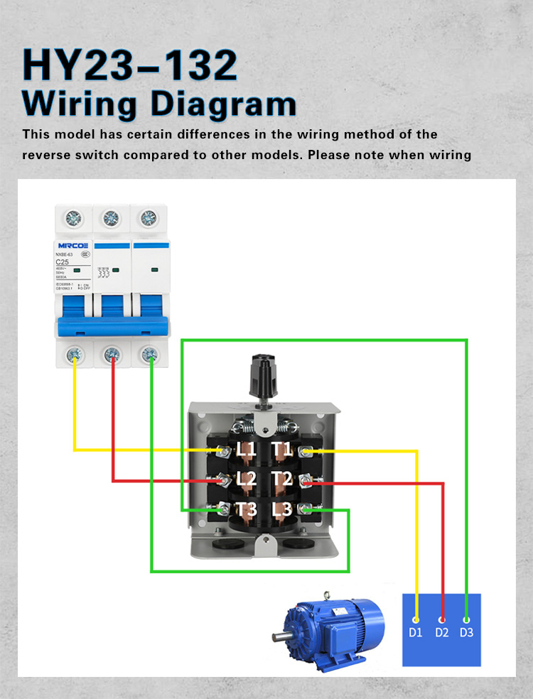 CHINT mixer three-phase 380V single-phase 220V motor forward and reverse HY2-8 8A/HY2-12 12A/HY2 ...
