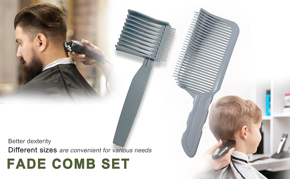 2 Pcs Barber Fade Combs, barber accessories，Professional Hair Cutting ...