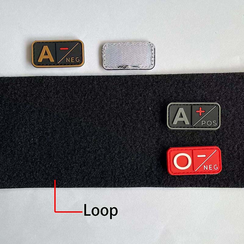 5*2.5CM 3D Blood Group Badge Patch A+ B+ AB+ O+ A- B- AB- O- PVC Rubber ...