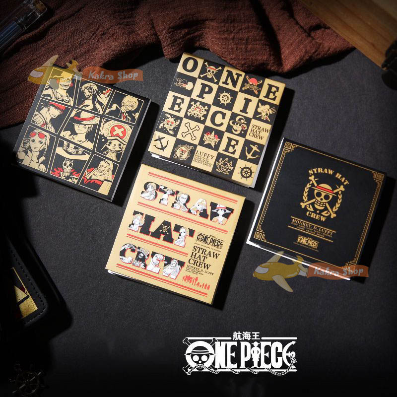 80pages One Piece Sticky Notes Luffy Nami Zoro Memo Pad Pocket Diary ...