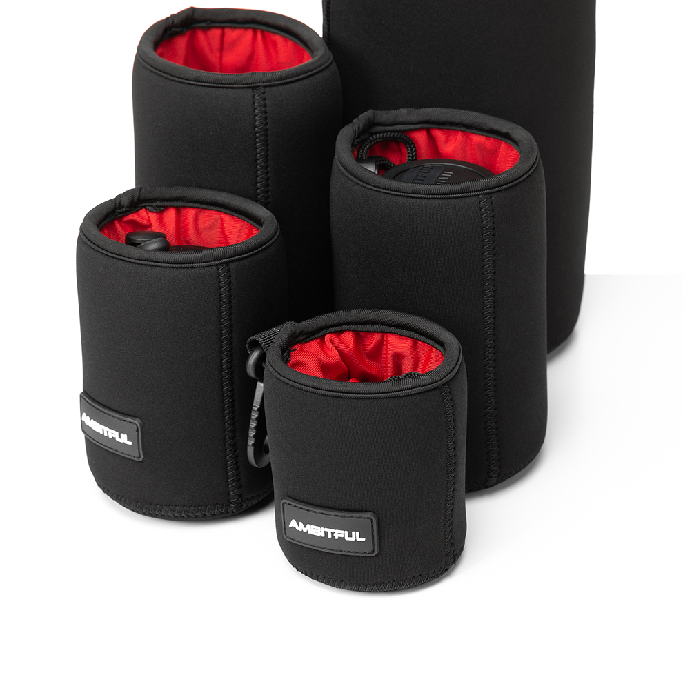 AMBITFUL Camera Lens Storage Bag Waterproof Soft Thicker Camera Lens ...
