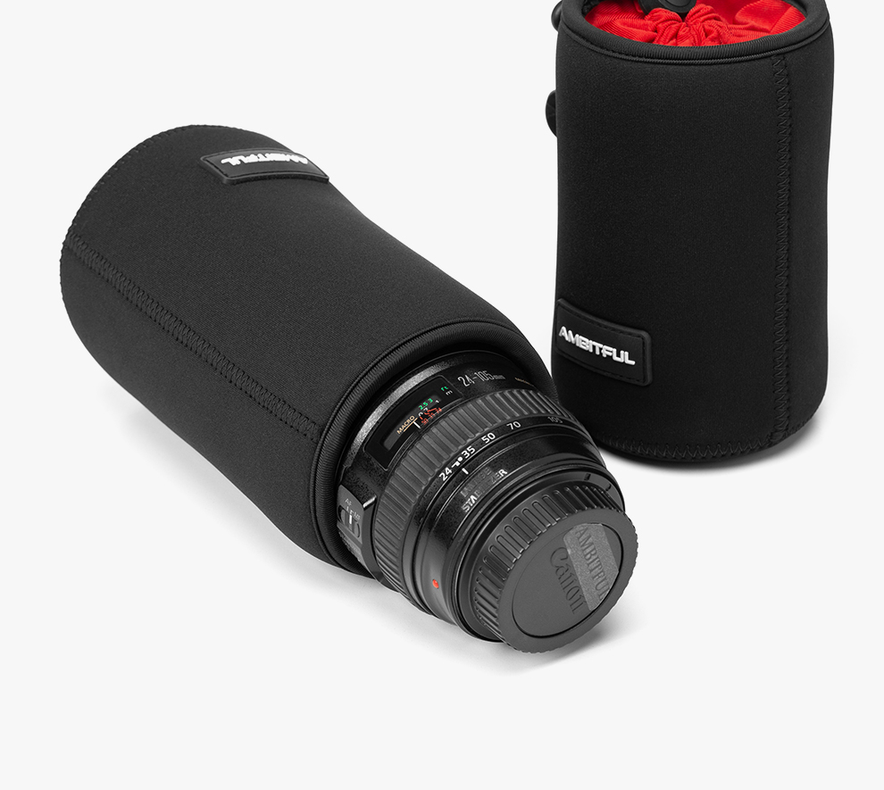 AMBITFUL Camera Lens Storage Bag Waterproof Soft Thicker Camera Lens ...