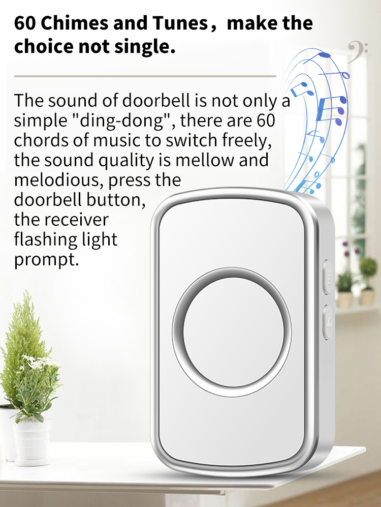 Smart Ac Power Wireless Doorbell EU Plug Waterproof Home Call Bell ...