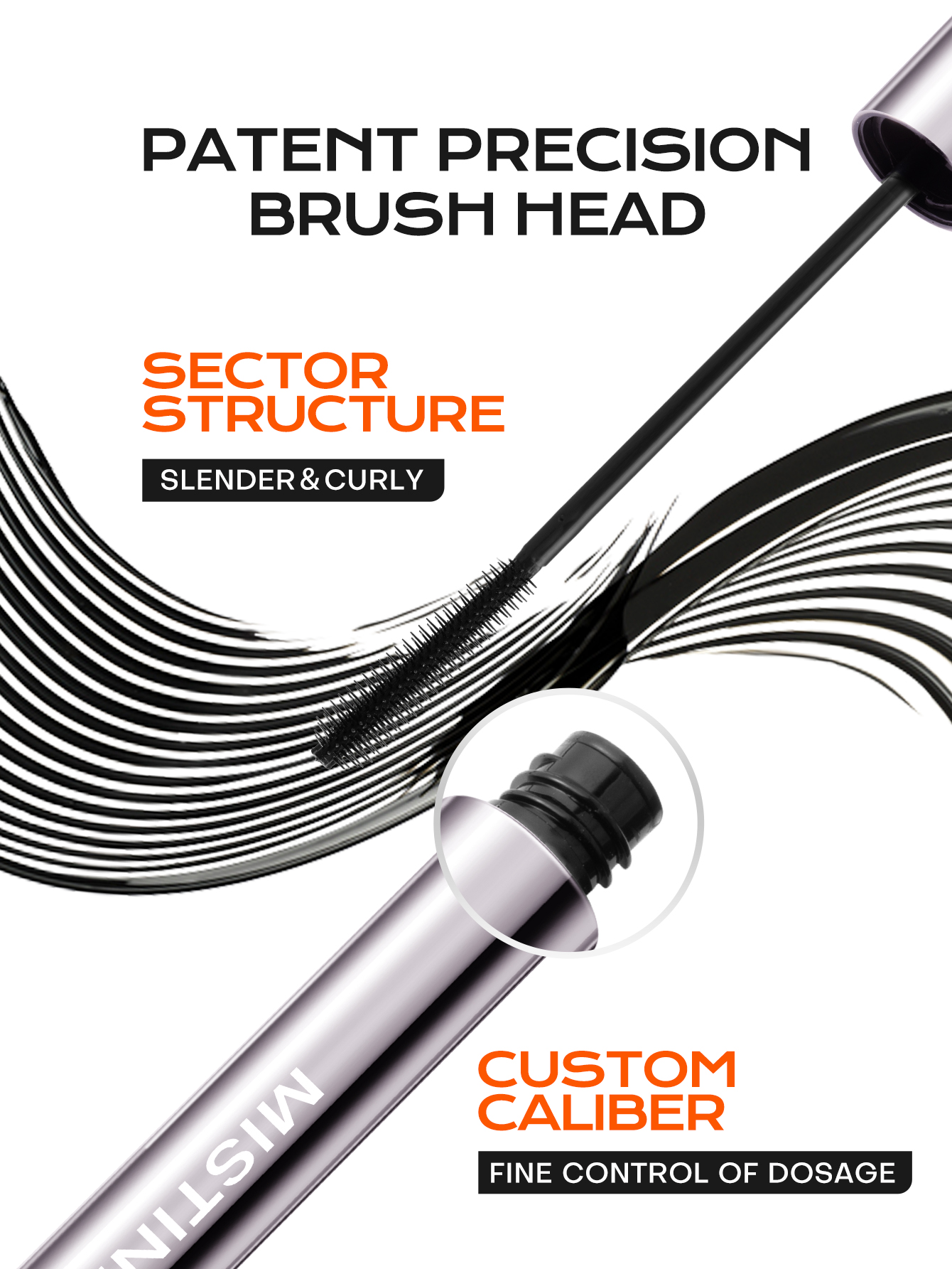 MISTINE Iron Strong Mascara Waterproof and Smudge Proof Stainless Steel ...