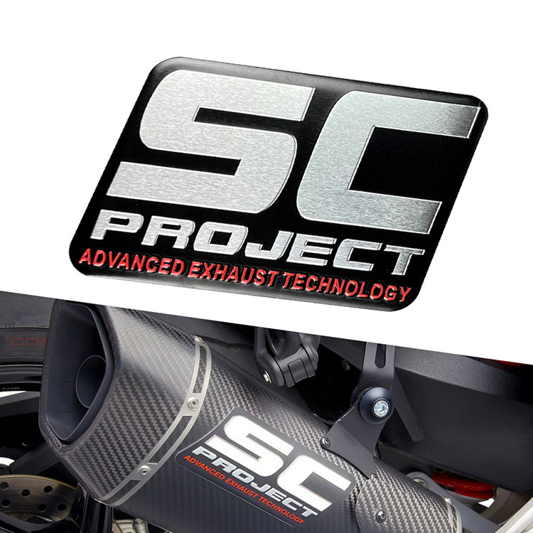 Universal SC Project Motorcycle Exhaust Pipe Alumnium Sticker Mounting ...