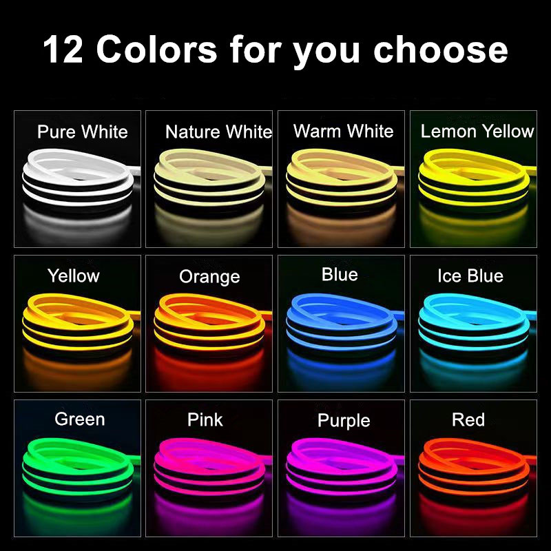 Neon flexible strip Light 12v for Signage, RGB LED Neon Strip Light for ...