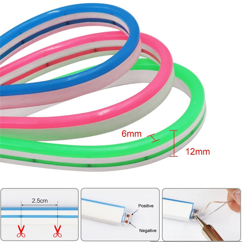 Neon flexible strip Light 12v for Signage, RGB LED Neon Strip Light for ...
